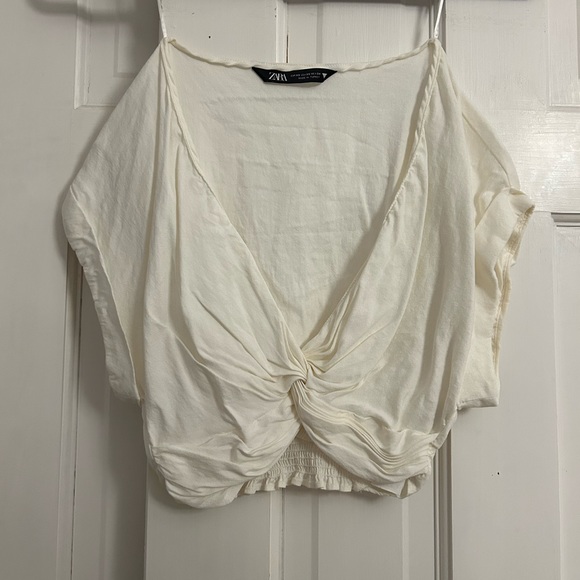 Zara | Tops | Zara Linen Crop Top | Poshmark